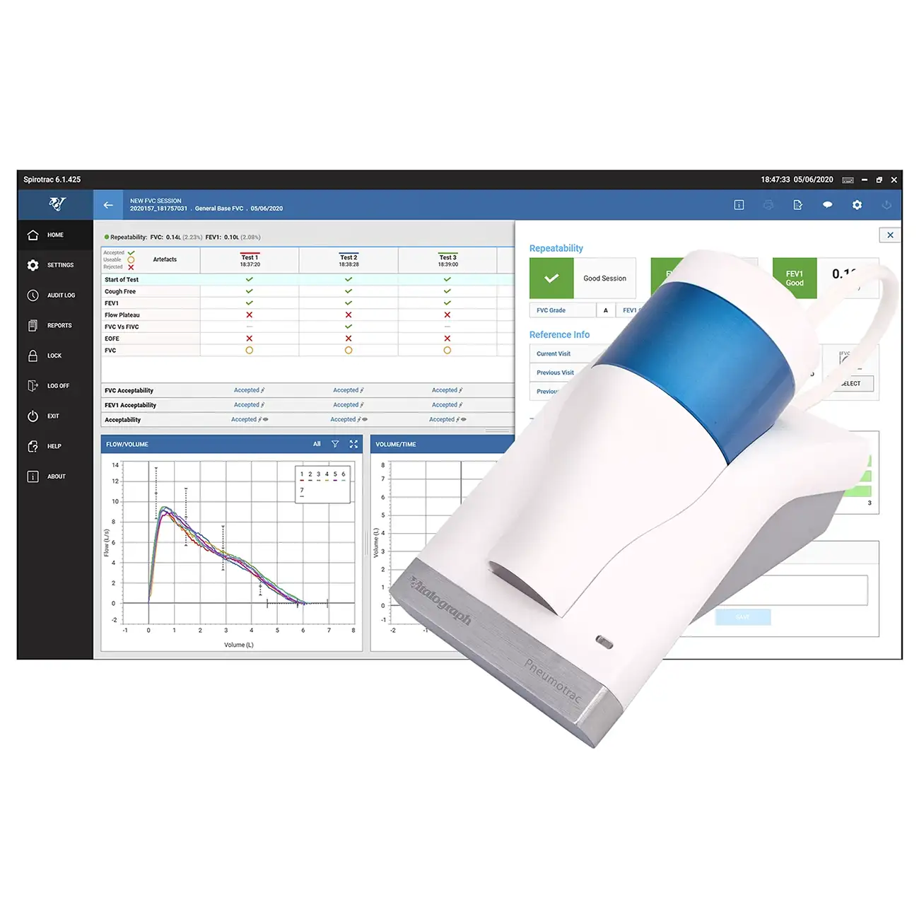 Vitalograph Pneumotrac Spirometer with Spirotrac 6 Software | HCE