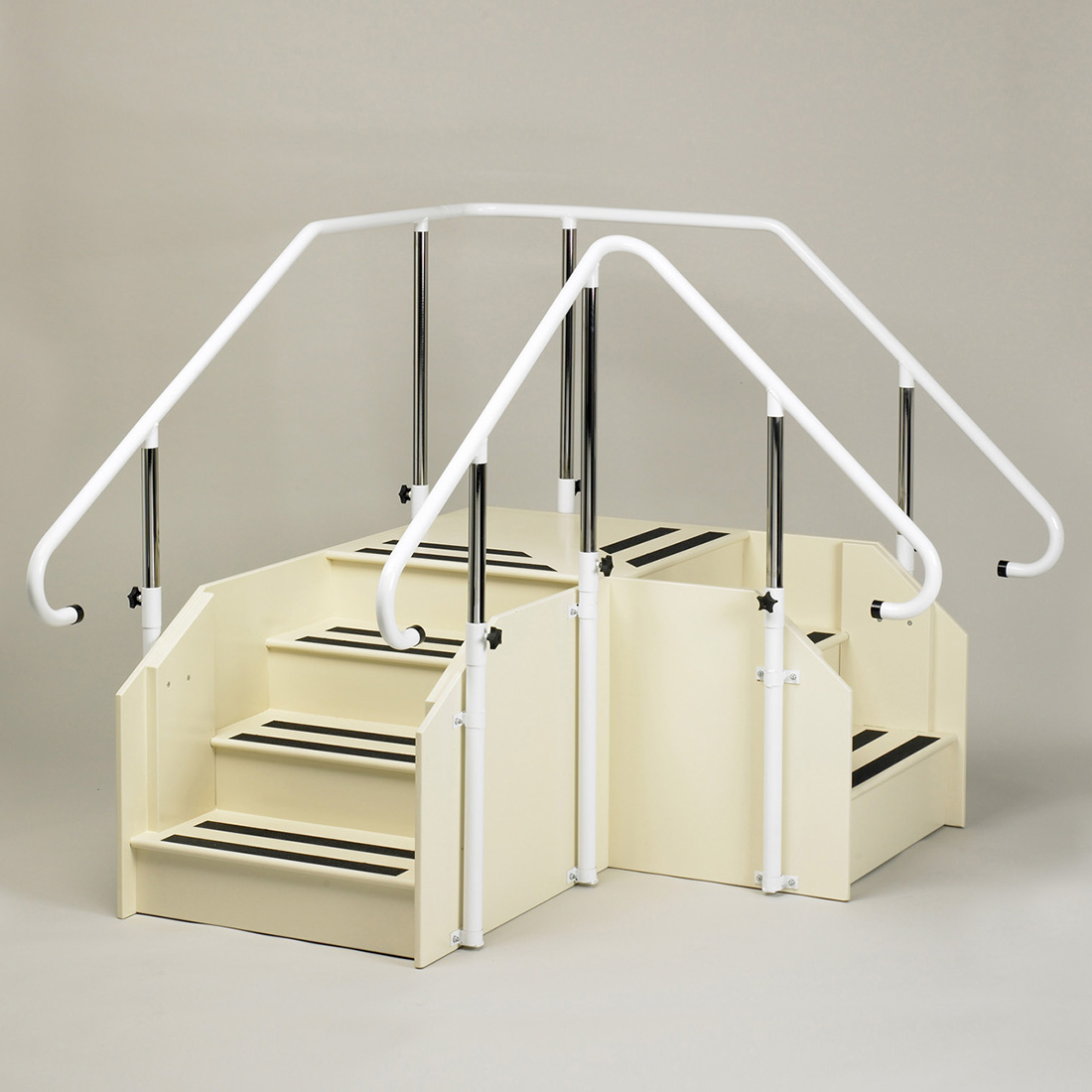 Corner Stairs with Weight Bearing Handrails - Non-slip treads (No ...