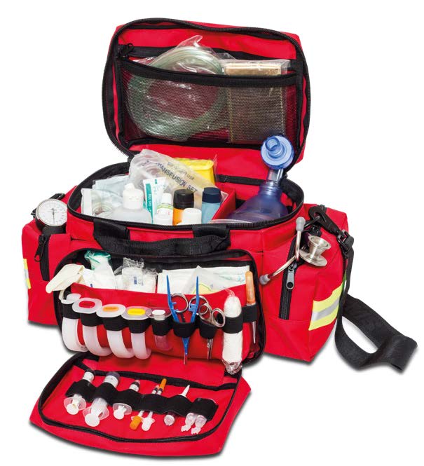 Elite Emergency Bag with Reflective Strips - Red | HCE