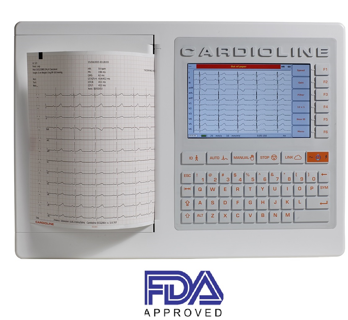Cardioline 200+ ECG Machine with Glasgow ECG Interpretation | HCE