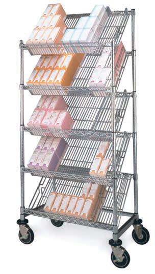 Metro Suture Carts with Slanted Shelf - 5 Tier (455 x 1220 x 1778mm) | HCE