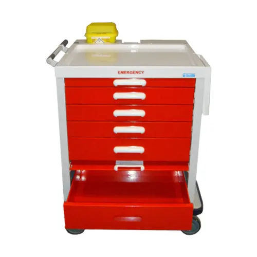 Medisco Emergency 6 Drawer Resuscitation Trolley M-96E | HCE