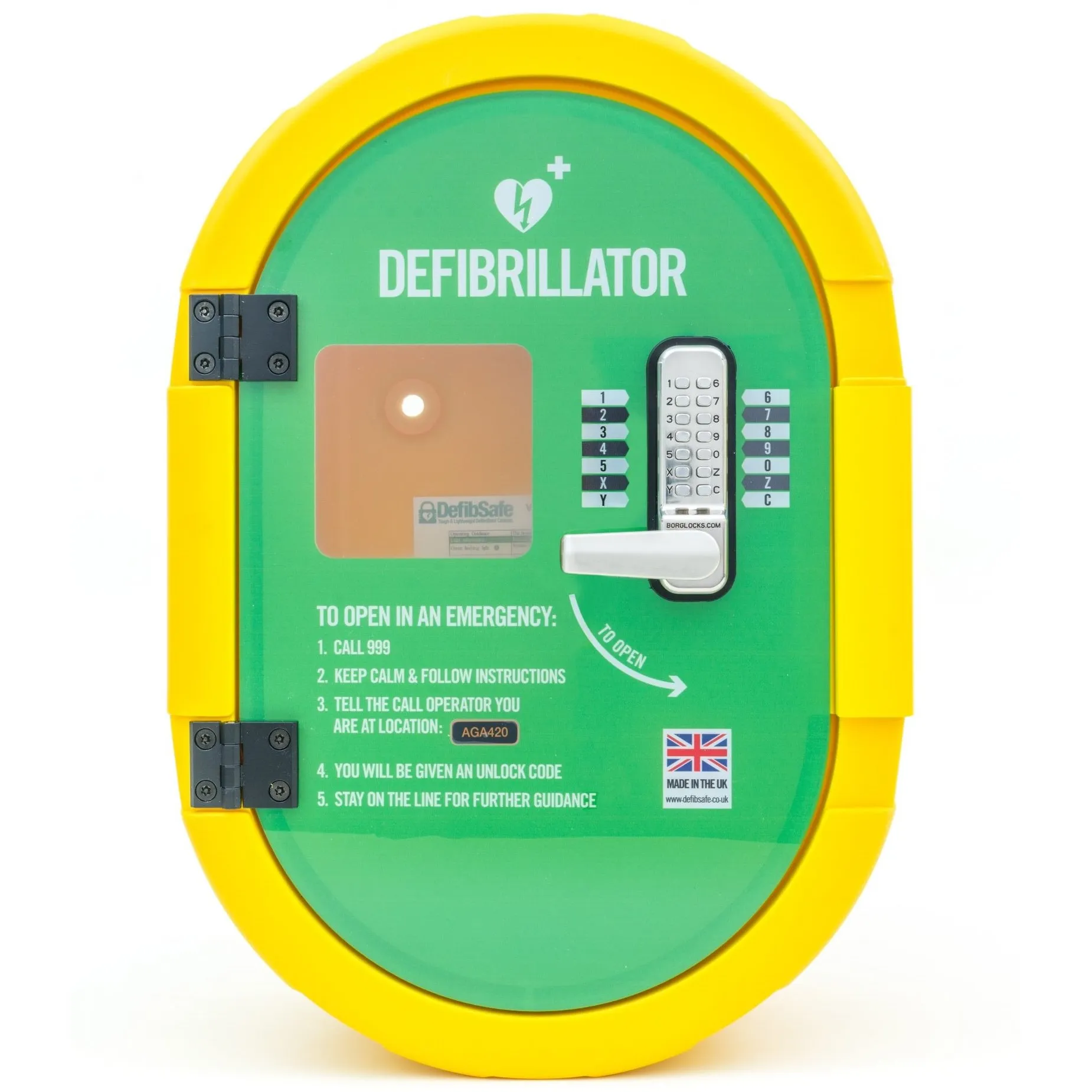 DefibSafe 2 External AED Cabinet - Locked | HCE