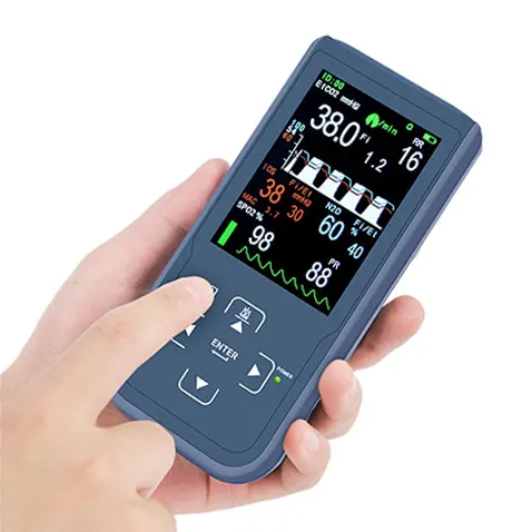 Capno-H+ Handheld Vet Capnograph Monitor (EtCO2 & SpO2) with sensors | HCE