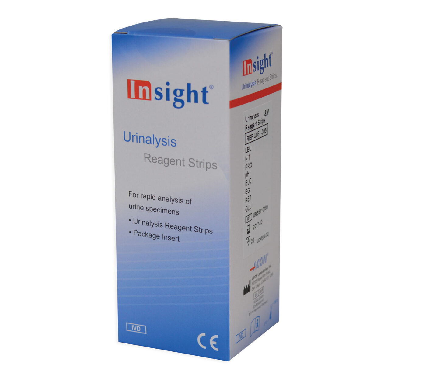 Insight Urinalysis Test Strips 10 Parameter - Pack of 100 Strips | HCE