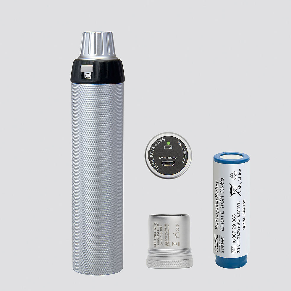 HEINE Kit 1: DELTA 20 T Dermatoscope with contact plate with scale, | HCE