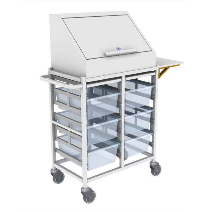 Shuttleworth Ward Drug Trolley with Hinged Writing Top and Column ...