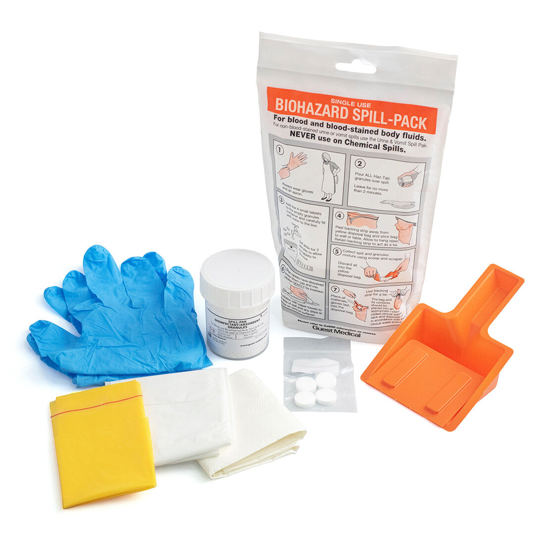 Guest Medical Spill Packs - Blood & Blood Stained Body Fluid - Single ...