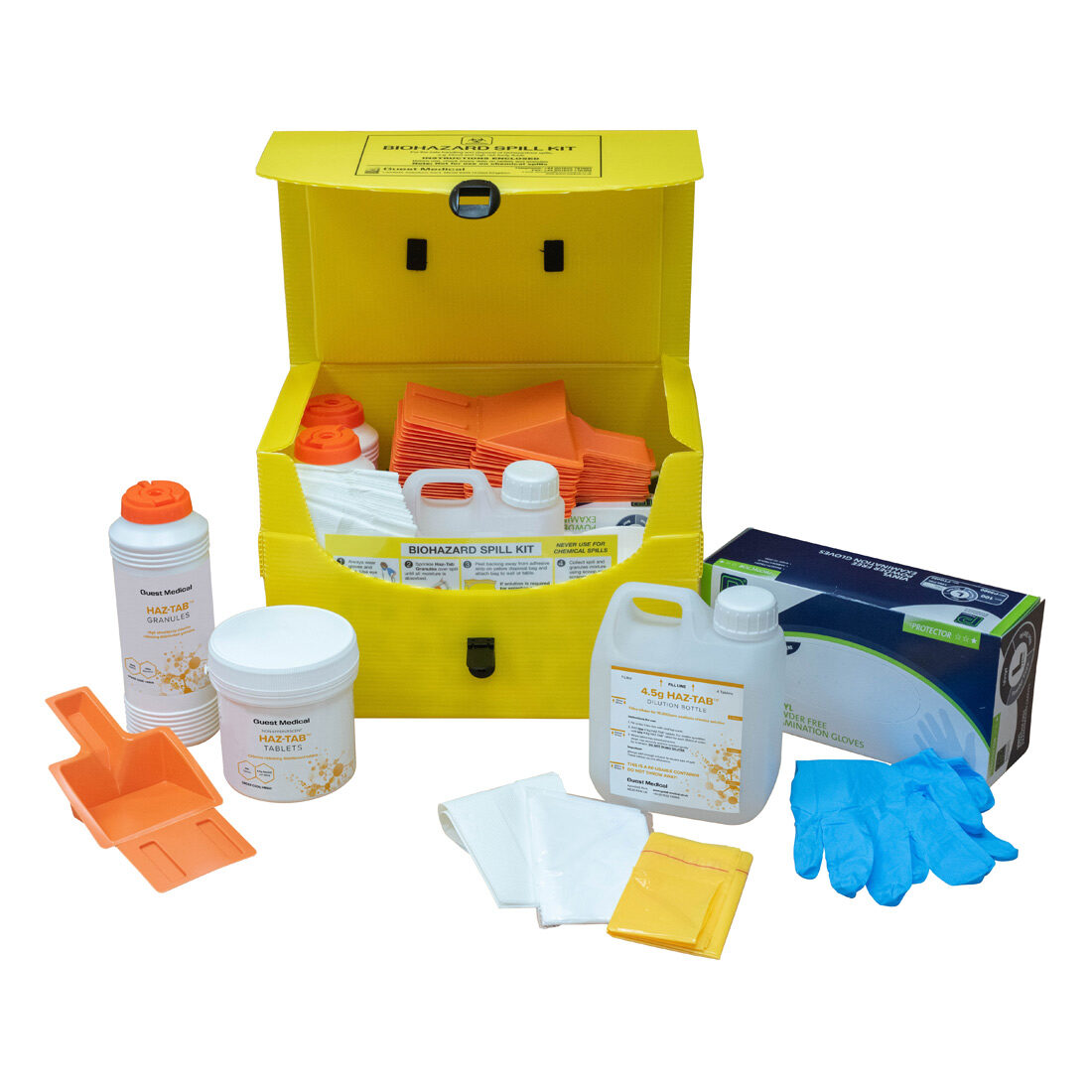Guest Medical Multi-Use Biohazard Spill Kits - Large (Up to 25 Uses) | HCE