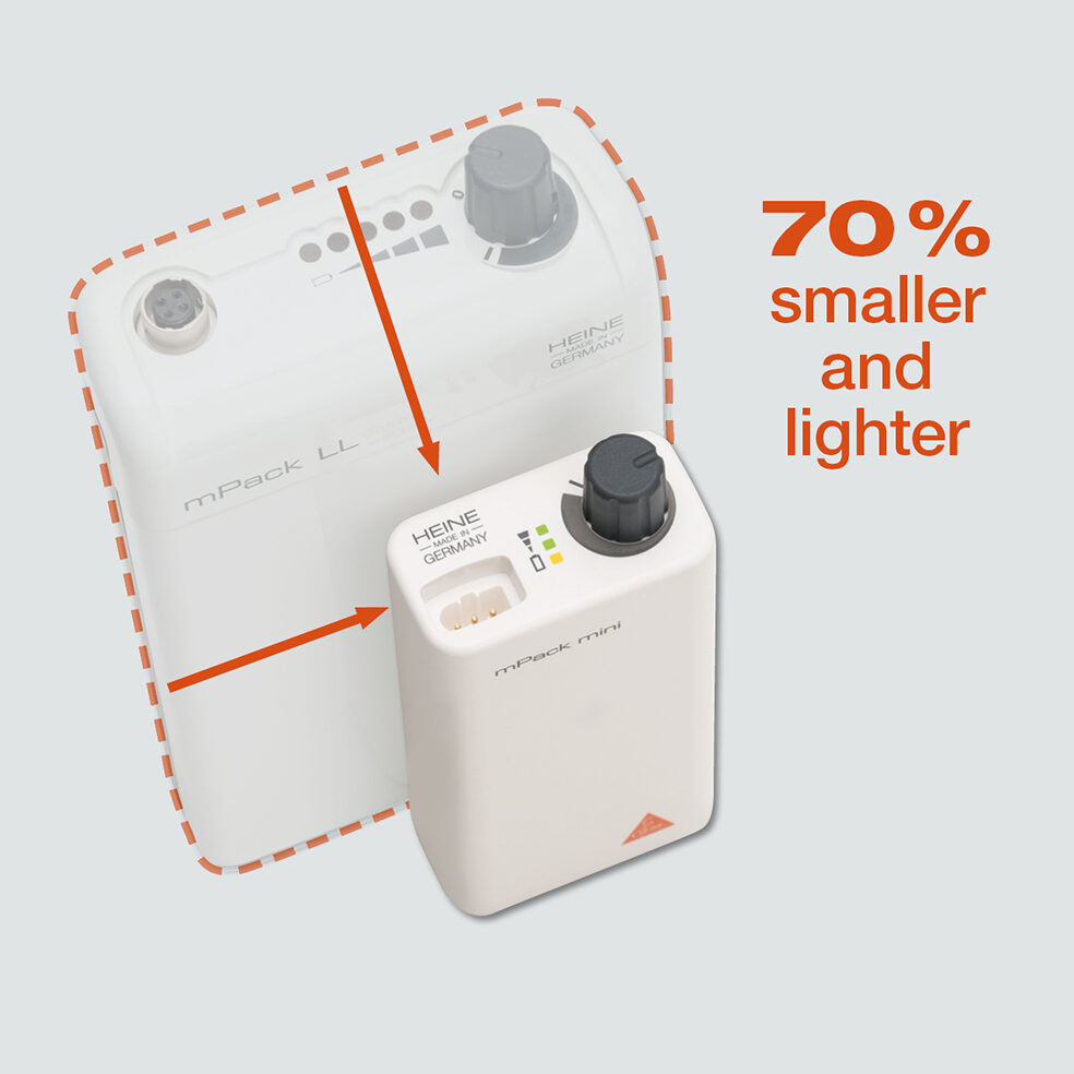 HEINE mPack mini with Li-ion Rechargeable Battery and E4-USB Plug-in ...