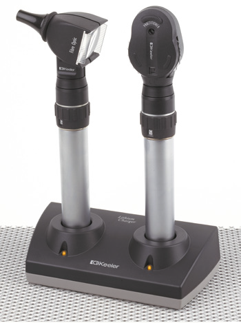 Keeler Practitioner LED Ophthalmoscope Fibre Optic Rechargeable Desk Set 3.6V | HCE