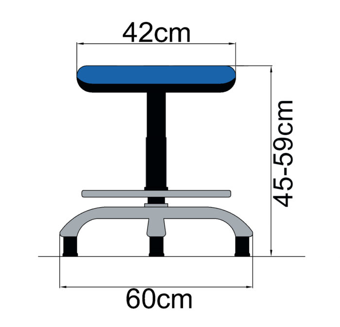 Medi-Plinth Operators Stool with Foot Ring | HCE