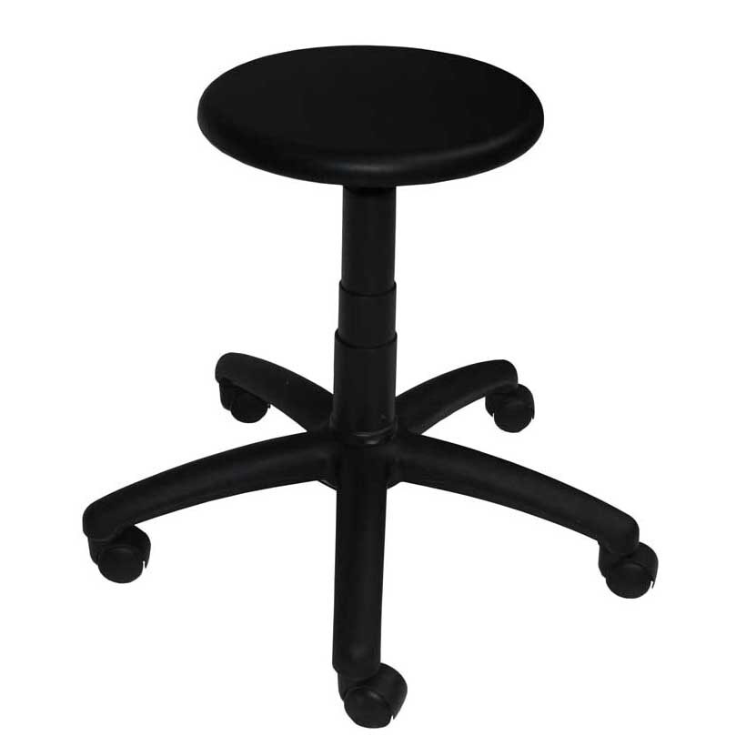 Medi-Plinth Operators Stool in Black PU | HCE