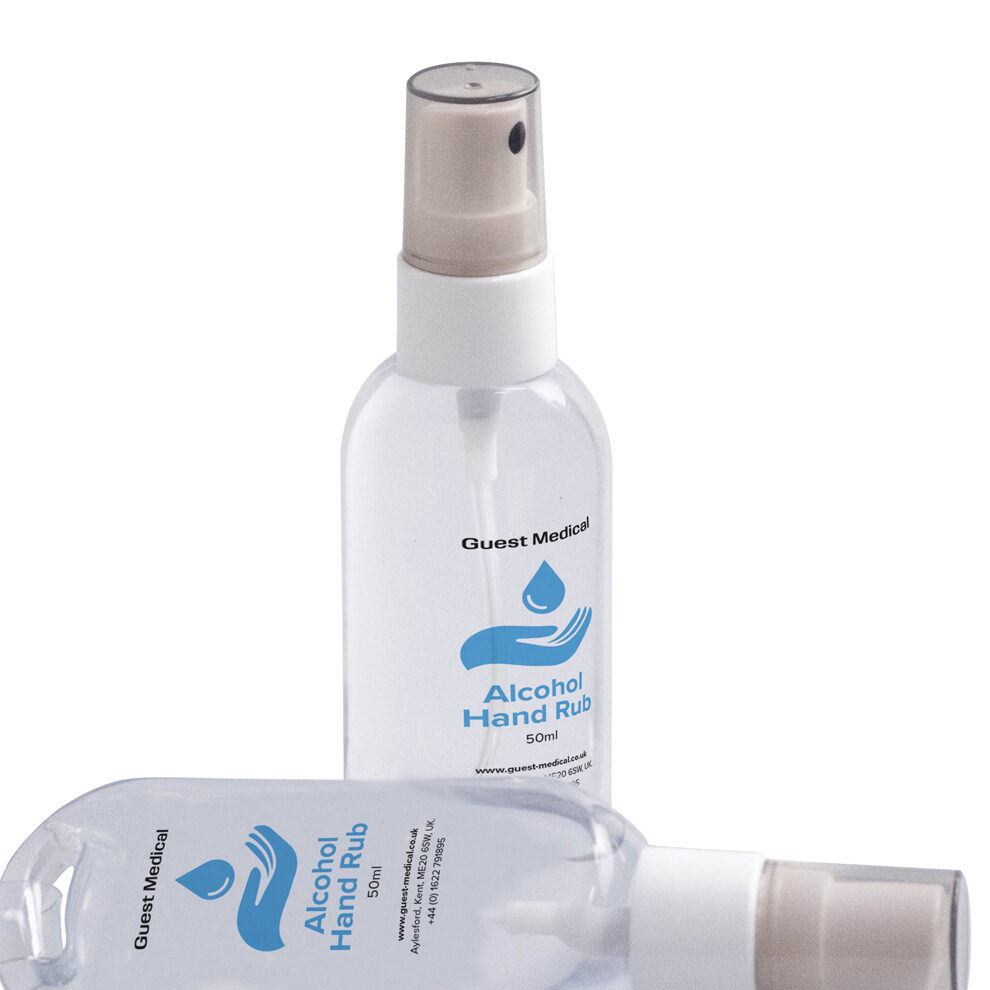 Guest Medical Alcohol Hand Rub Spray Bottle - 50ml | HCE