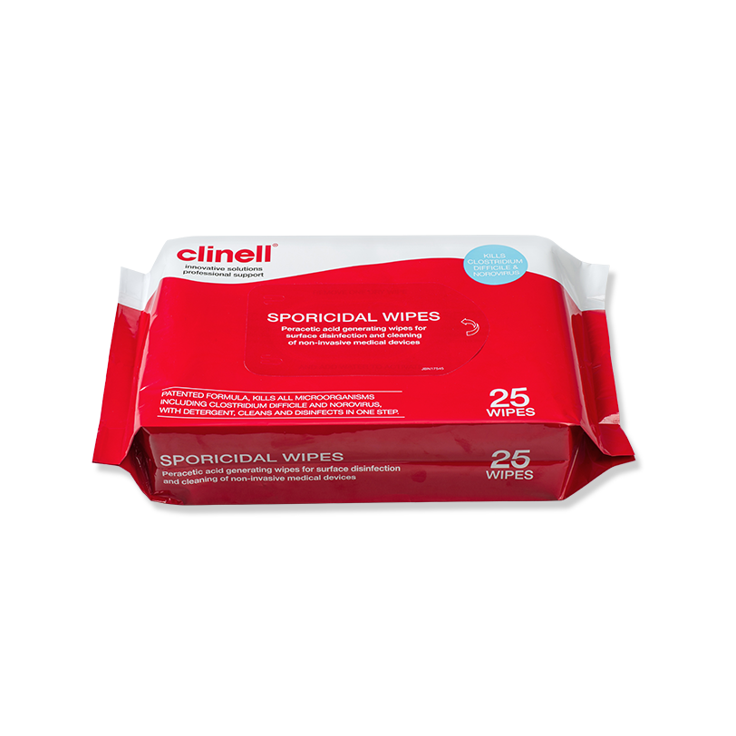 Clinell Peracetic Acid Wipes - Pack of 25 | HCE