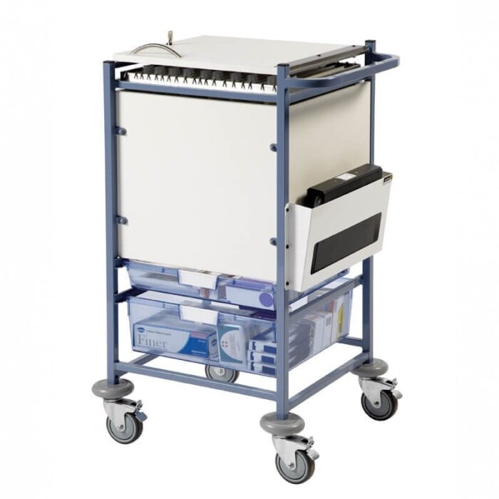 Sunflower Medium Medical Notes Trolley - Enclosed Sides & Locking Top | HCE