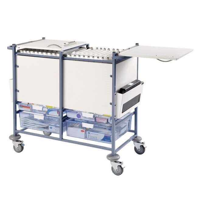 Large Medical Notes Trolley with 2 Digital Combination Locks Enclosed ...