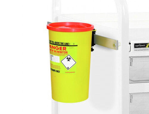 Sunflower Sharps Box Holder (Daniels) Includes Medi-Rail | HCE
