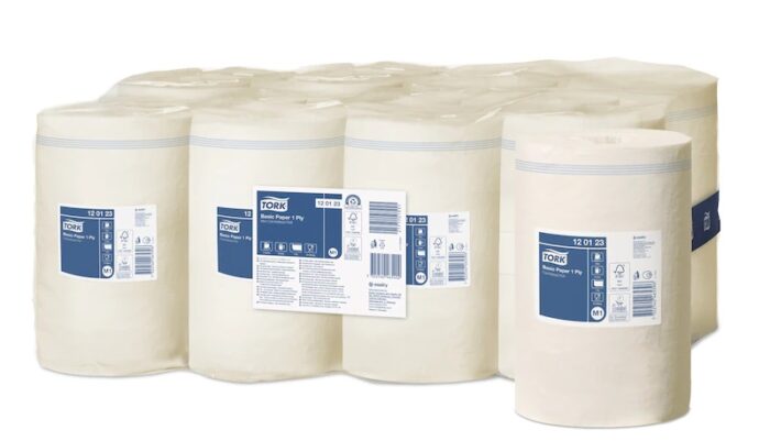 Tork Basic Centrefeed Wiping Paper White M1 - Pack of 11 - 120123 | HCE
